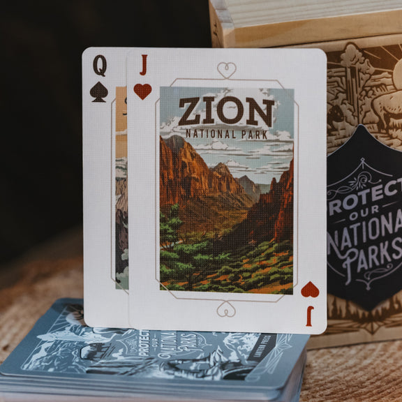 Protect Our National Parks - Playing Cards Wood Box Set – Feather + Larch