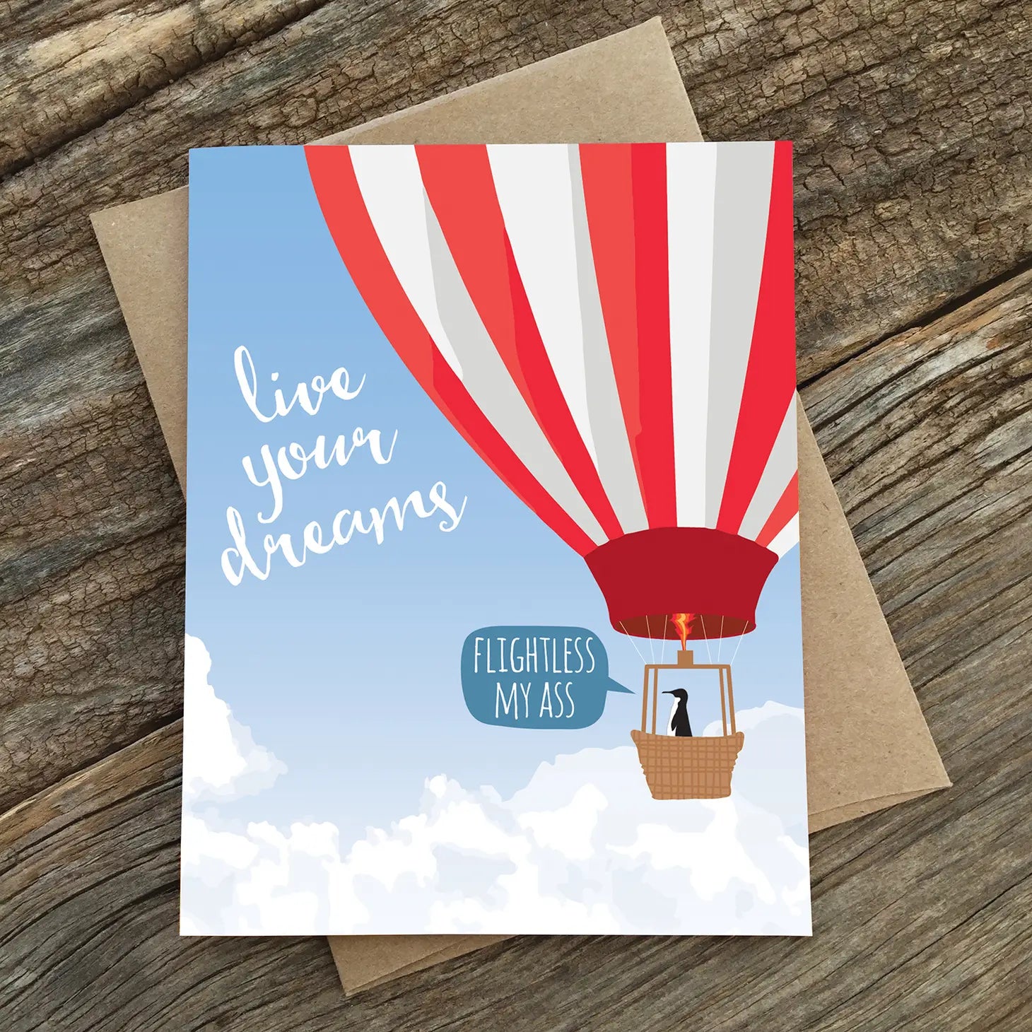 Live Your Dreams Greeting Card – Feather + Larch